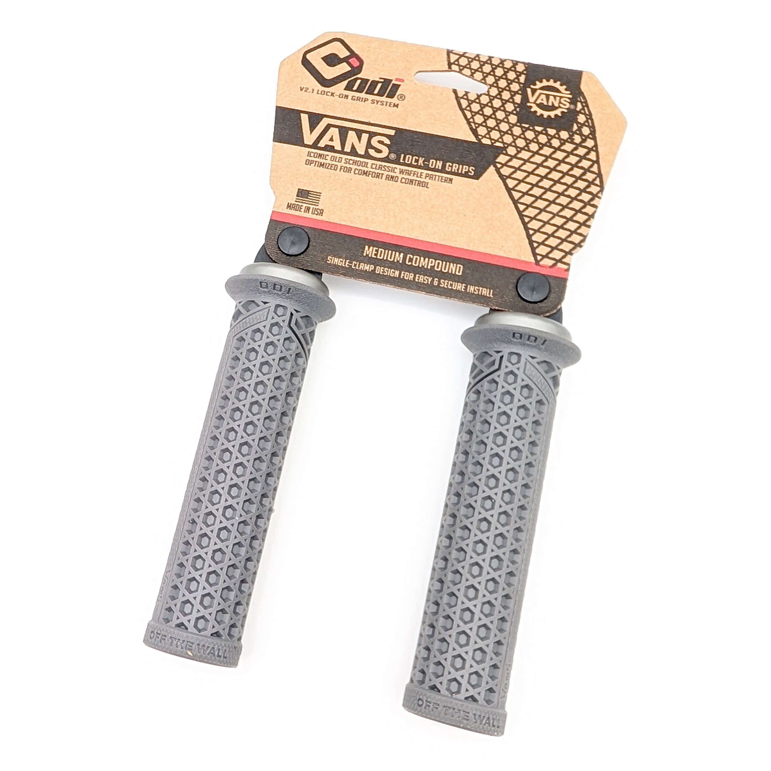ATC / ATV Grips - 7/8" Vans Waffle Lock-In (Gray) – Bart Moto Co