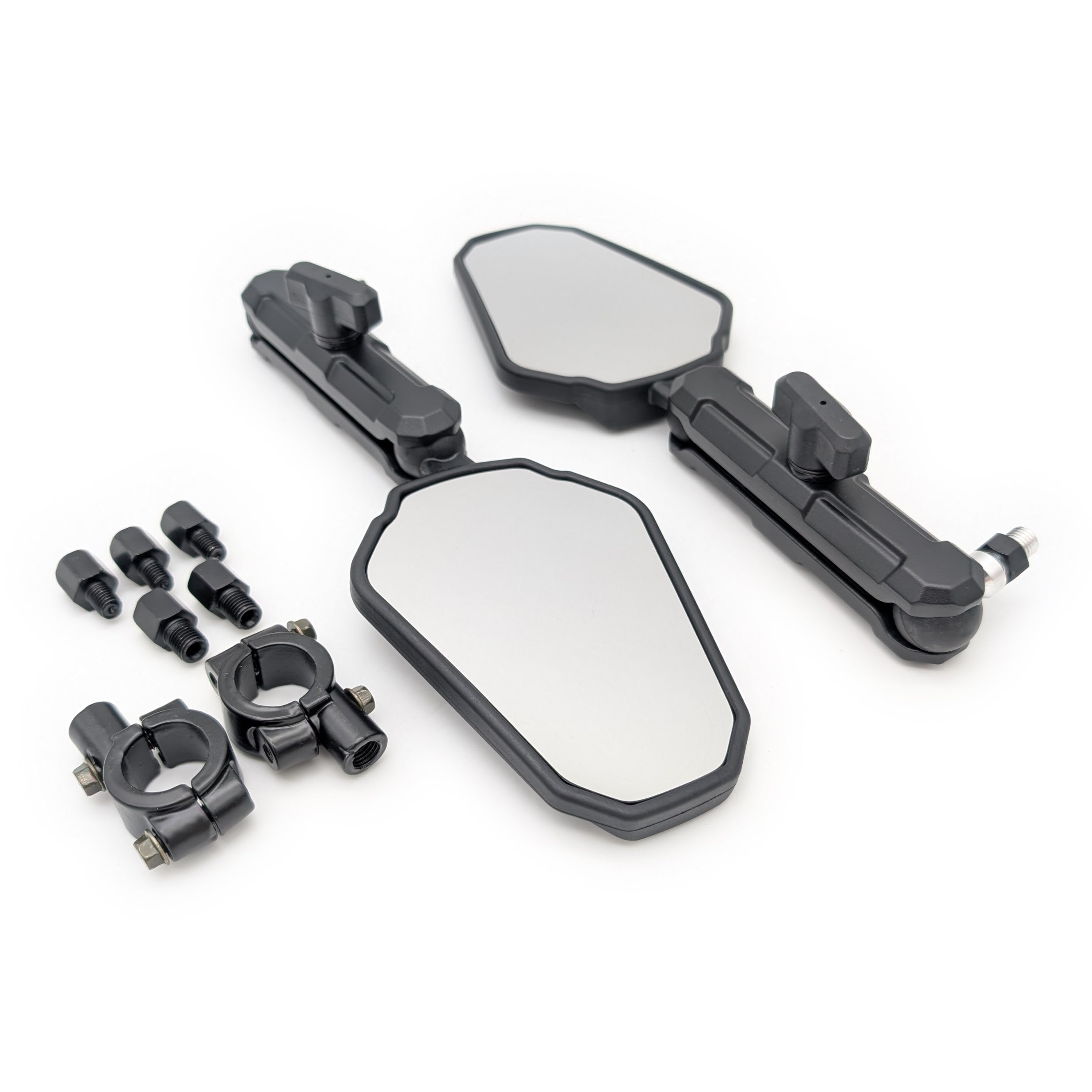 ADV Folding Rearview Mirrors – 360° Ball Mount – M8 / M10 Fitment (Pai ...